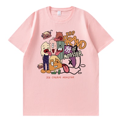 myvm夏季纯棉情侣短袖T恤