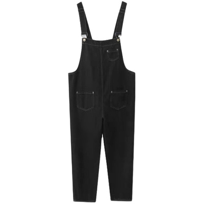 胖mm工装背带裤显瘦连体直筒裤