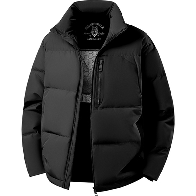 七匹狼立领短装羽绒服面包服外套