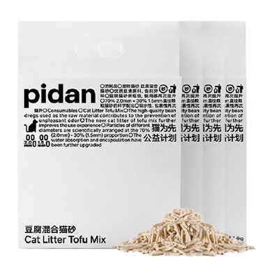 PIDAN豆腐猫砂快速结团可冲马桶