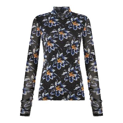 DVF2025新款水墨百合图案上衣