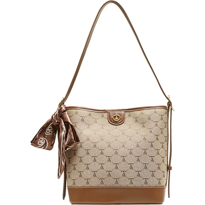 TATA他她老花包包冬季单肩包时尚百搭水桶包新款女士包X3479CX5