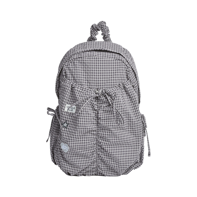 千禧复古格子双肩包超大容量