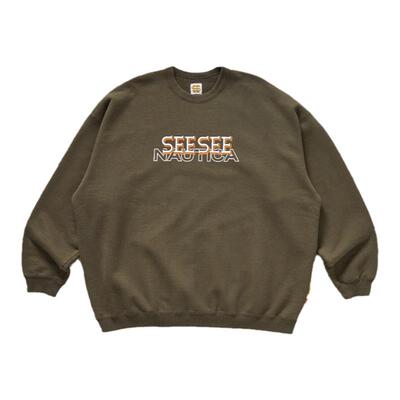 现货 SEE SEE X NAUTICA CREWNECK 日本制联名休闲套头卫衣 23AW