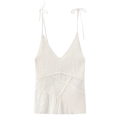 CUBIC不规则荷叶边下摆吊带