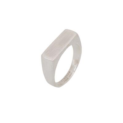 VIXTORM925纯银平面戒指长方形