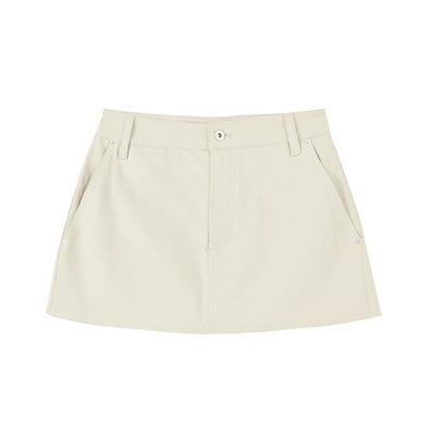 SOTHEA 2025年夏季薄款亚麻牛仔休闲中腰短裙裤包臀超短半身裙