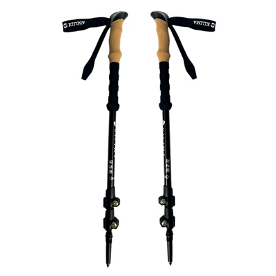 KILIMA乞力马L02登山杖软木柄铝合金外锁伸缩款爬山男女户外徒步