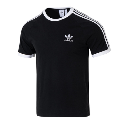 阿迪达斯三叶草黑色短袖女夏季新款Jennie同款T恤圆领半袖男