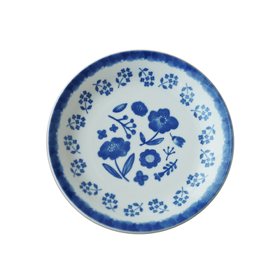 日本美浓烧小清新日系釉下彩餐盘