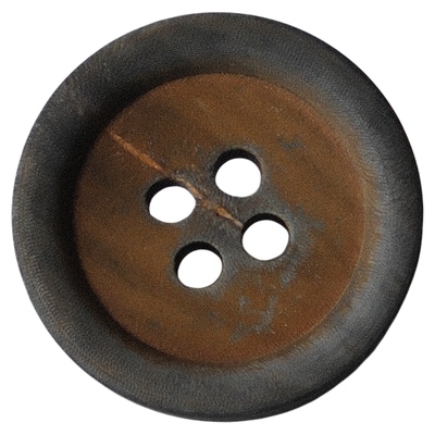 20mm一颗价 英国Merchant and mills中心铁锈橙色灰褐色牛角纽扣