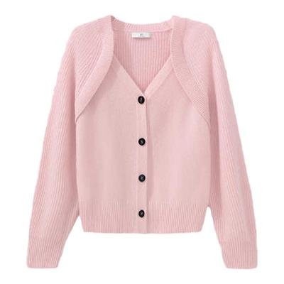 【商场同款】HPLY荷比俪冬季新款女含山羊绒假两件针织衫