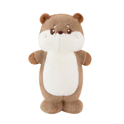 呆萌水獭抱枕玩偶儿童抱着陪睡毛绒玩具大号公仔安抚娃娃礼物女孩