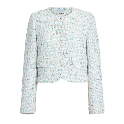 朗姿/MOJO AVENUE莫佐撞色短款粗花呢短外套2025年早春新款千金风