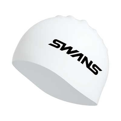 swans游泳帽女防水不勒头女款大头围加大硅胶泳帽长发专用男士帽