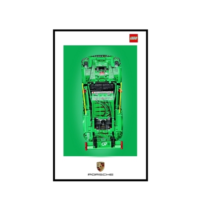 乐高42224绿色保时捷相框