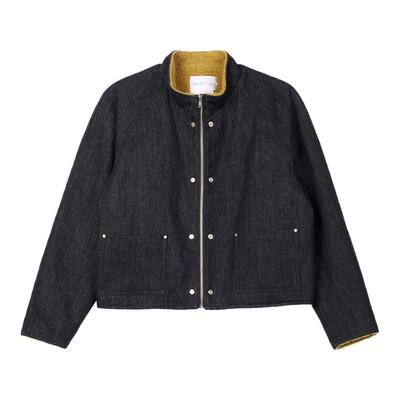 klee经典羊羔毛拼接棉牛仔夹克