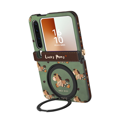 秋冬复古小马旋转支点壳高档素皮