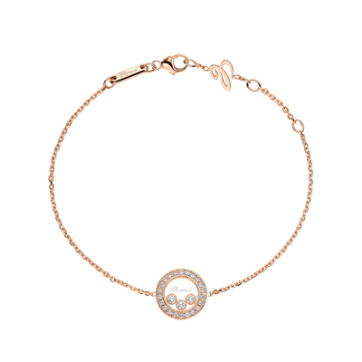 Chopard萧邦手链玫瑰金圆形钻石
