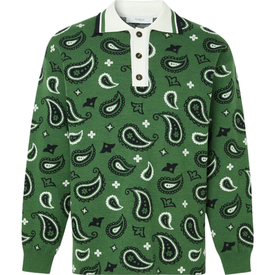 【折扣】Pringle of Scotland 冬男宽松羊毛针织Polo衫