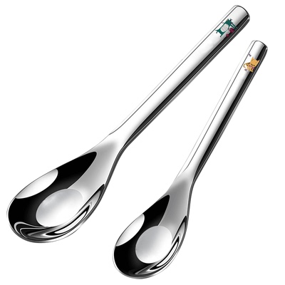 316不锈钢儿童元宝勺子高温