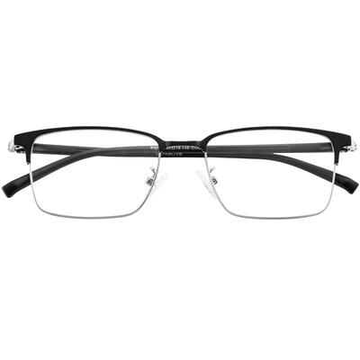 商务风方框可配有度数平光眼镜