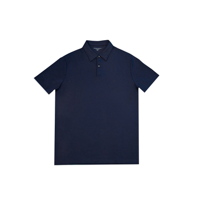 CHARLES海军蓝平纹Polo衫