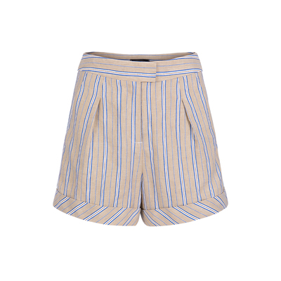 MARYLING杏色底蓝白条纹短裤