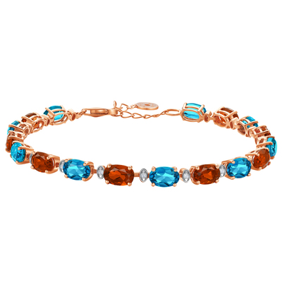 enzo18K金黄晶托帕石钻石手链