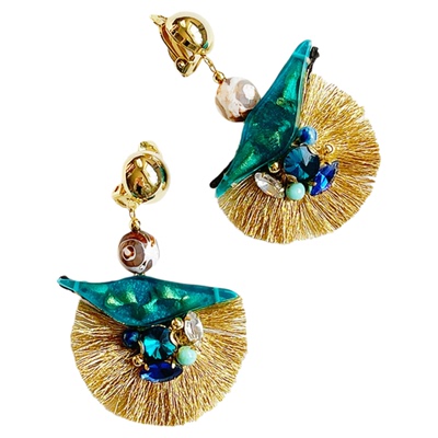 nocturne意大利定制树脂原创耳环