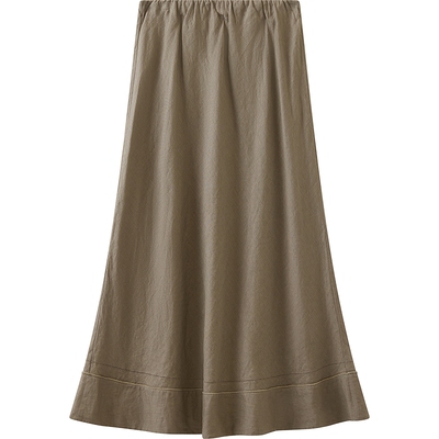 【商场同款】播26夏新品100%亚麻半身裙女高腰轻薄裙子BDT2BD1714