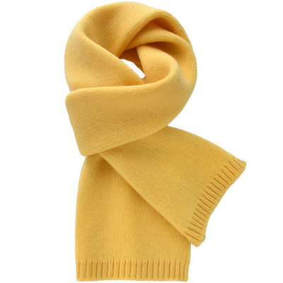 BUSYEGG简约姜黄色儿童羊毛围巾