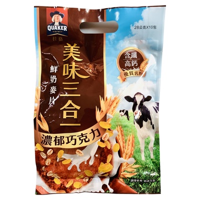 桂格高钙即食鲜奶巧克力味麦片