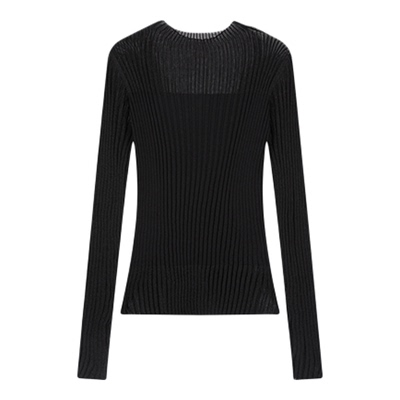 MOUSSY 春季简约通勤撞色修身打底毛针织衫031IAA70-1461