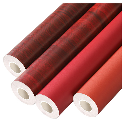 【红色墙纸自粘】不干胶即时贴厚