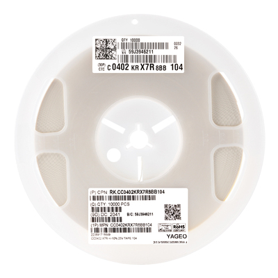 0402贴片电容100nF(104)10%25V