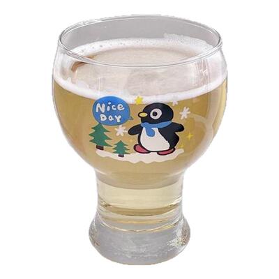 高脚啤酒杯女生可爱创意果汁水杯