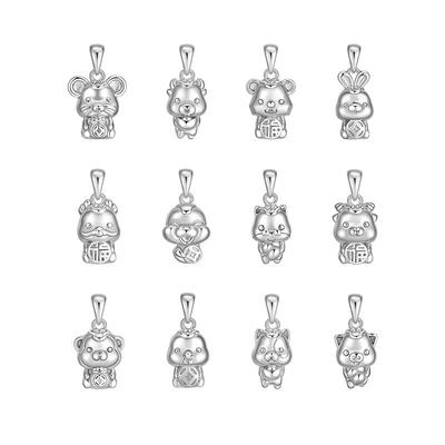 周大生银十二生肖吊坠
