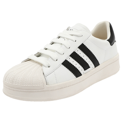 MBU小白鞋贝壳头平底休闲板鞋