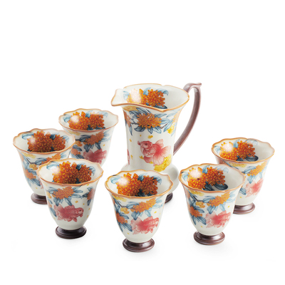 言和堂陶瓷中式分酒器酒具套装