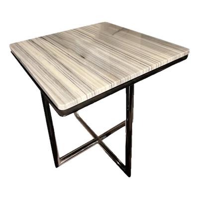 意式轻奢长方形角几天然大理石边几客厅沙发角几天然白金沙奢石