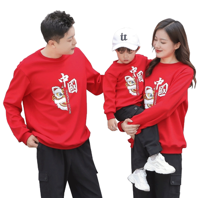 feja中国风卫衣绒衫亲子装