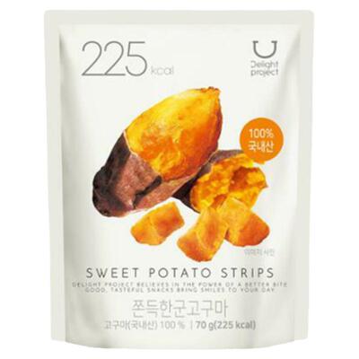 韩国直邮DELIGHT PROJECT零食低卡健康代餐紫薯地瓜蘑菇干烤红薯