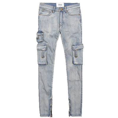 纽约潮牌Profound Foundation支线 Dring 洗水做旧多袋弹力牛仔裤