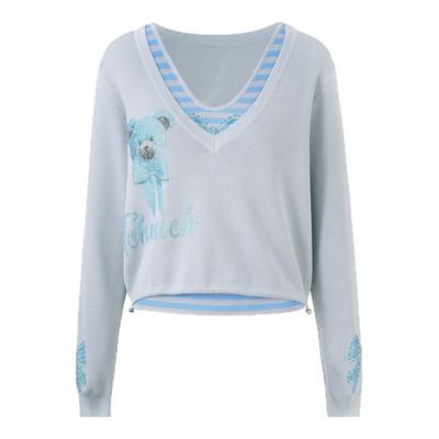 烫钻小熊时尚休闲百搭针织衫