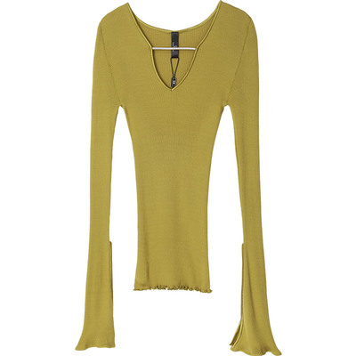 liza春夏琥珀时光真丝螺纹打底衫