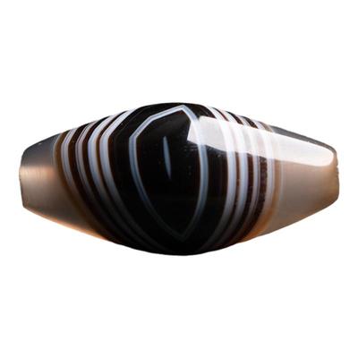 玛瑙天然橄榄型天珠吊坠天眼配饰