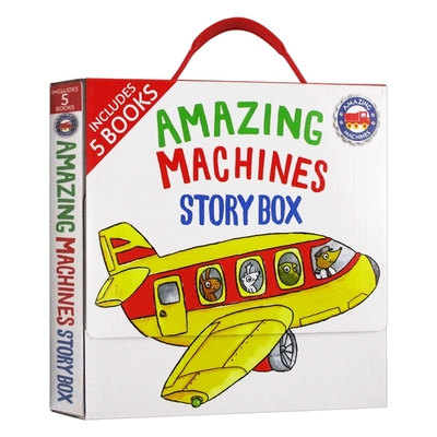 Amazing Machines Story Box 神奇的机器 5本盒装 含飞机、消防车、火箭、火车和拖拉机  儿童英语启蒙读物 进口英语书