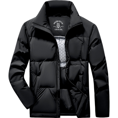 七匹狼立领短装羽绒服面包服外套