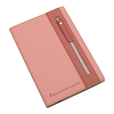 金谷A5大学生皮面本拉链收纳袋子